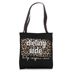 dietary aide appreciation tote bag