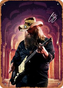 wanfst pop collection chris stapleton metal tin sign poster vintage art wall decor 12 x 8 inch