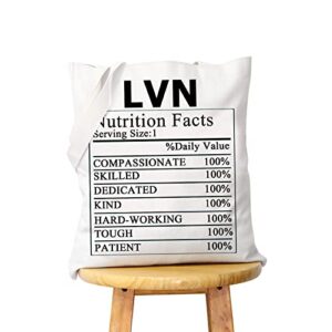 wcgxko lvn gift licensed vocational nurse gift lvn nutrition facts nurse tote bag medical school graduation gift (lvn tote)