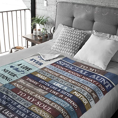 Mubpean Aunt Gifts Blanket 60"x50", Aunt Gifts from Niece, Gifts for Aunt, Best Aunt Ever Gifts, Gifts for Aunts from Niece, Aunt Gifts from Nephew, Aunt Birthday Gift, Auntie Gifts from Niece/Nephew