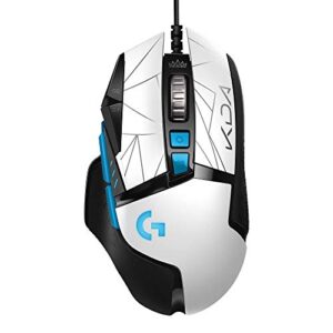 logitech g502 hero k/da high performance gaming mouse – hero 25k sensor, 16.8 million color lightsync rgb, 11 programmable buttons, on-board memory – official league of legends kda gaming gear