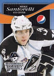 (ci) mike santorelli hockey card 2008-09 milwaukee admirals pepsi 14 mike santorelli