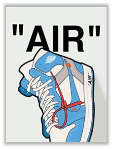 hypebeast air sneaker poster – (12×16 inch) unframed – aj wall art, hypebeast room decor, michael jordan poster, sneaker air gym shoes shoebox collection aesthetic cool poster for teen boys guys men room dorm bedroom wall decor by liya design prints