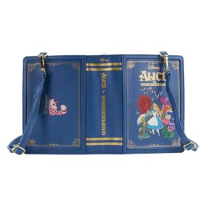 Loungefly Disney Alice in Wonderland Classic Book Convertible Womens Double Strap Shoulder Bag Purse