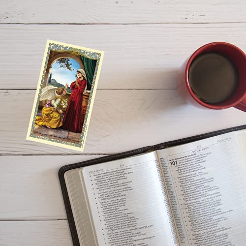 The Visitation of Mary Laminated Holy Prayer Card with Angelus Back Bible Bookmark