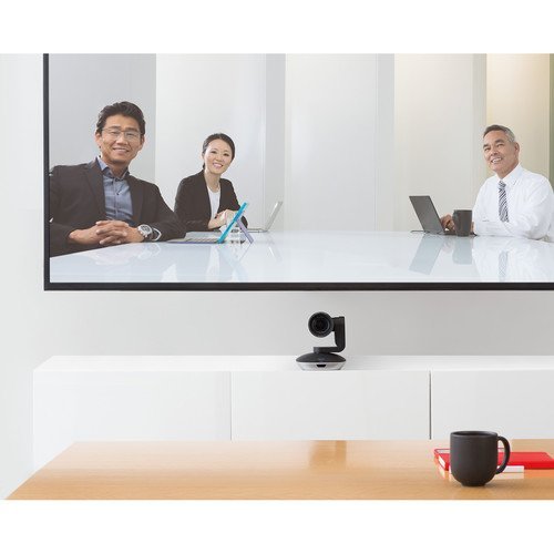 Logitech PTZ PRO 2 Video Camera for Conference Rooms, HD 1080p Video - Auto-focus USB Black/Silver