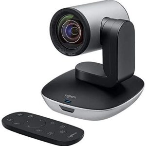 Logitech PTZ PRO 2 Video Camera for Conference Rooms, HD 1080p Video - Auto-focus USB Black/Silver