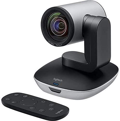 Logitech PTZ PRO 2 Video Camera for Conference Rooms, HD 1080p Video - Auto-focus USB Black/Silver