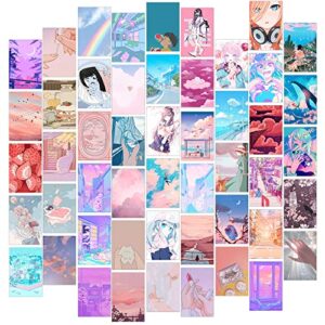 kawaii room decor aesthetic, 50pcs kawaii wall decor for anime room decor pink kawaii stuff and kawaii bedroom decor for teen girls, kawaii poster for anime walls, anime wall collage kit, kawaii stuff for room