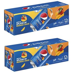 pepsi soda mango flavor 12 oz , 24 cans total 288 fl oz