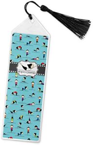 yoga poses book mark w/tassel (personalized)