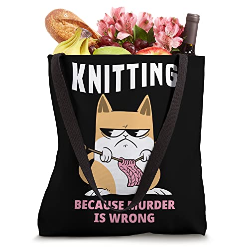 Funny Knitting Tote Bag