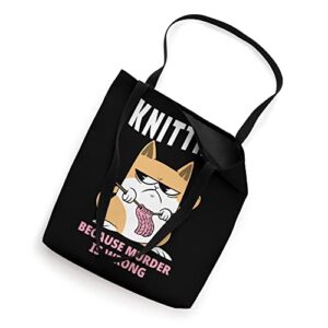 Funny Knitting Tote Bag