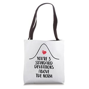 funny school psychologist psychology statistician valentines tote bag