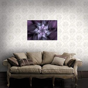 TutuBeer 1 Panel Bauhinia Chinese Redbud Purple Flower Plant Botany Picture Flower Artwork Oil Painting on Canvas Stretched and Framed 24x36 inch Print Home Decor Living Room Bedroom Wall Art Hanging