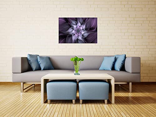 TutuBeer 1 Panel Bauhinia Chinese Redbud Purple Flower Plant Botany Picture Flower Artwork Oil Painting on Canvas Stretched and Framed 24x36 inch Print Home Decor Living Room Bedroom Wall Art Hanging