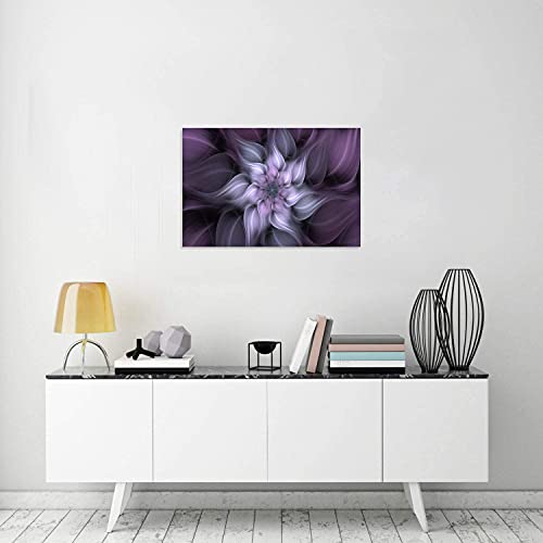 TutuBeer 1 Panel Bauhinia Chinese Redbud Purple Flower Plant Botany Picture Flower Artwork Oil Painting on Canvas Stretched and Framed 24x36 inch Print Home Decor Living Room Bedroom Wall Art Hanging