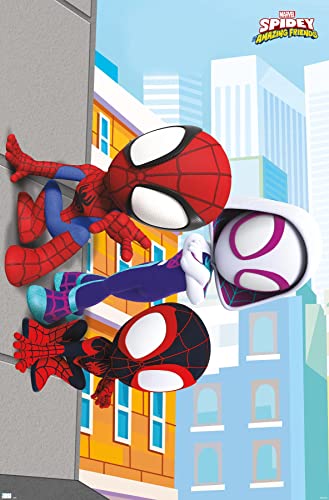 Trends International Marvel Spidey and His Amazing Friends - Wall Wall Poster, 22.375" x 34", Premium Unframed Version