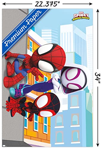 Trends International Marvel Spidey and His Amazing Friends - Wall Wall Poster, 22.375" x 34", Premium Unframed Version