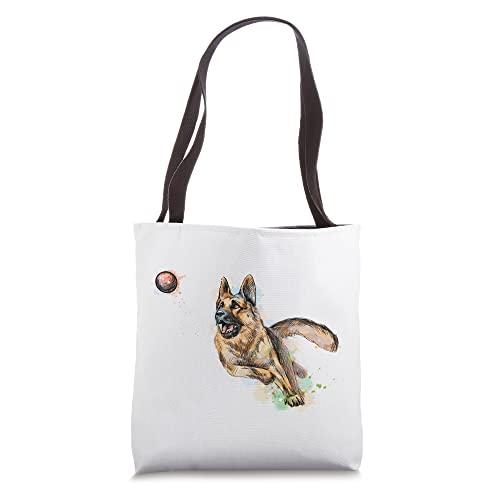 Watercolor | German Shepherd for Alsatian Dog Owners Tote Bag