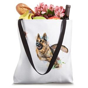 Watercolor | German Shepherd for Alsatian Dog Owners Tote Bag