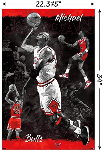 Trends International Michael Jordan - Sketch Wall Poster, 22.375" x 34", Unframed Version