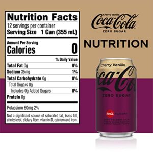 Coca-Cola Cherry Vanilla Zero, 12 Fl oz (Pack Of 12)