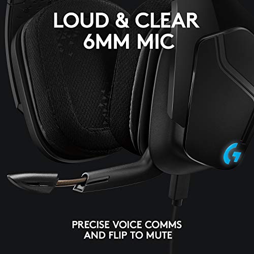 Logitech G635 DTS, X 7.1 Surround Sound LIGHTSYNC RGB PC Gaming Headset