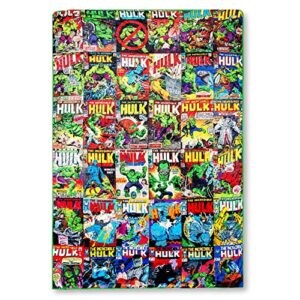 marvel incredible hulk comic books oversized sherpa throw blanket | 8 feet long