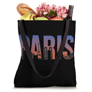 French Themed Souvenirs Eiffel Tower Paris France Tote Bag