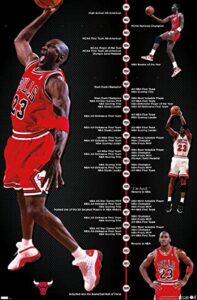 trends international michael jordan – timeline wall poster, 22.375″ x 34″, unframed version