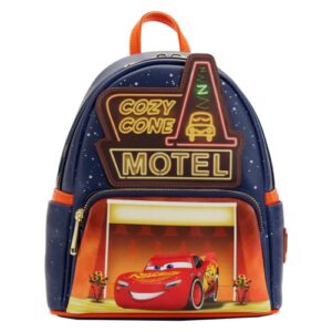 loungefly disney pixar moments cars cozy cone womens double strap shoulder bag purse