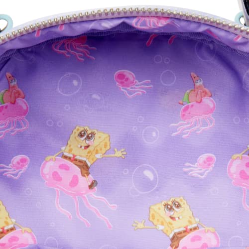 Loungefly Spongebob Squarepants Pastel Jellyfishing Womens Double Strap Shoulder Bag Purse