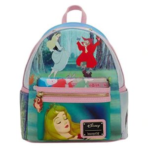 loungefly disney sleeping beauty princess scene womens double strap shoulder bag purse