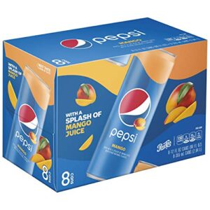 pepsi splash, mango, 12oz cans (8 pack)