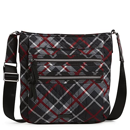 Vera Bradley Women's Performance Twill Triple Zip Hipster Crossbody Purse, Paris Plaid, One Size