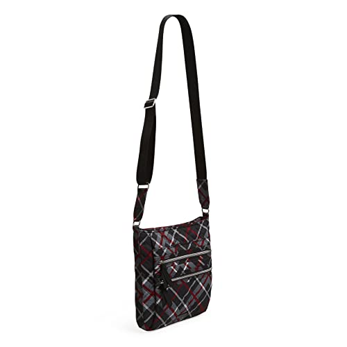 Vera Bradley Women's Performance Twill Triple Zip Hipster Crossbody Purse, Paris Plaid, One Size