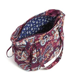 Vera Bradley Women's Cotton Glenna Satchel Purse, Paisley Jamboree - Recycled Cotton, One Size