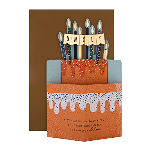 Hallmark 3D Birthday Card for Uncle - Cake and Candles Design