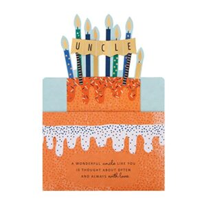 Hallmark 3D Birthday Card for Uncle - Cake and Candles Design