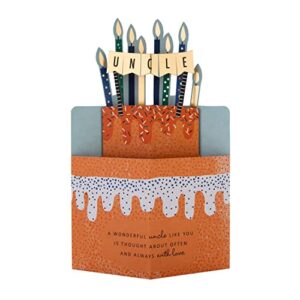 Hallmark 3D Birthday Card for Uncle - Cake and Candles Design