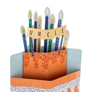 Hallmark 3D Birthday Card for Uncle - Cake and Candles Design