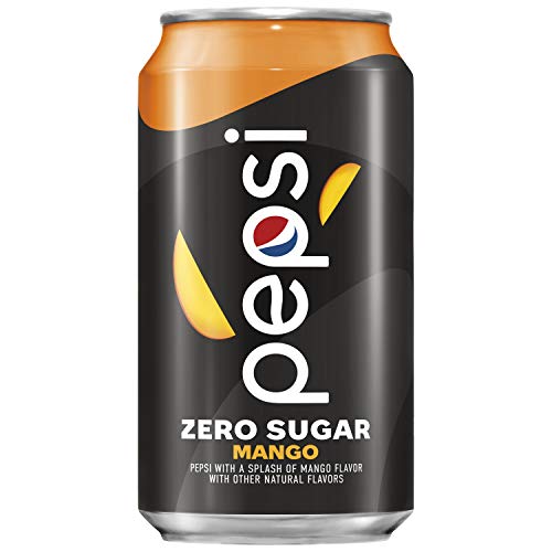 Pepsi Zero Sugar Cola Soda Pop, Mango, 12oz Cans (12 Pack)