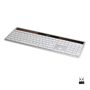 logitech k750 wireless solar keyboard for mac — solar recharging, mac-friendly keyboard, 2.4ghz wireless – silver