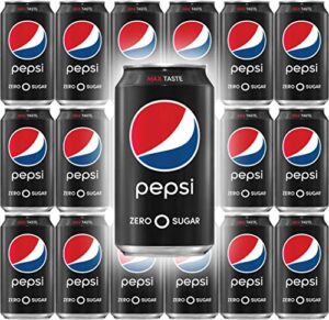 pepsi zero sugar, 12 fl oz cans (pack of 18, total of 216 fl oz)