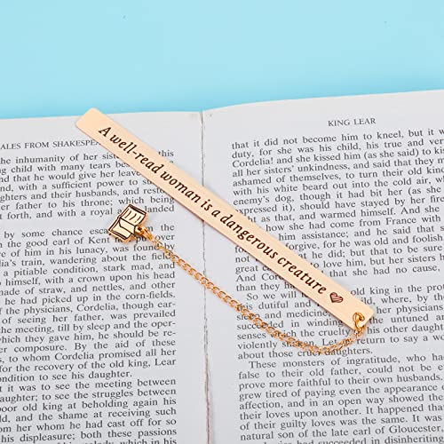 Book Lover Gift Inspirational Bookmark for Women Graduation Birthday Christmas Valentine Gift for Daughter Sister Mom Female Friends Teen Girls Teacher Appreciation Gift for Boss Lady Coworker