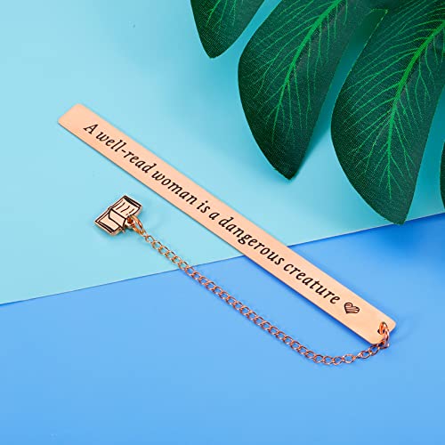 Book Lover Gift Inspirational Bookmark for Women Graduation Birthday Christmas Valentine Gift for Daughter Sister Mom Female Friends Teen Girls Teacher Appreciation Gift for Boss Lady Coworker