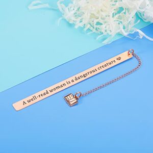 Book Lover Gift Inspirational Bookmark for Women Graduation Birthday Christmas Valentine Gift for Daughter Sister Mom Female Friends Teen Girls Teacher Appreciation Gift for Boss Lady Coworker