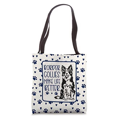 Border Collie Owner Dog Mom Tote Bag I Love My Border Collie Tote Bag