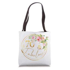 70 and fabulous birthday gifts fabulous 70 years old tote bag